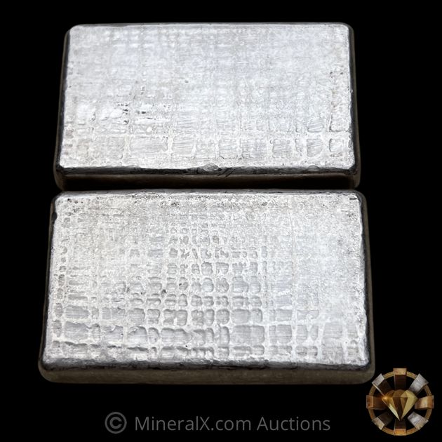 Sequential Engelhard 10oz “Waffle-Back” Vintage Poured Silver Bars ...
