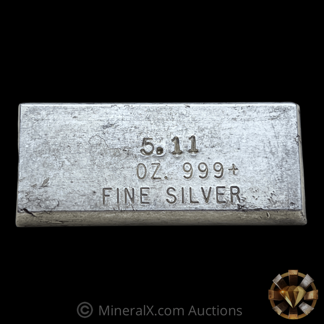 Rocky Mountain Mint RMM 5.11oz Vintage Silver Bar – MineralX