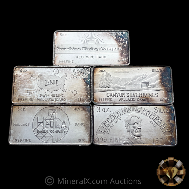 1970 Foster Inc “From Out of The West” Complete Silver Bar Set w/ Orig ...