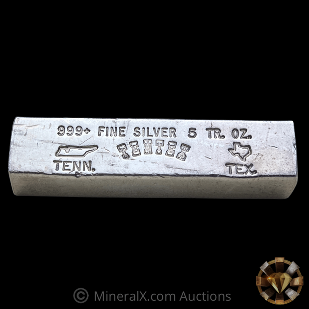 Tentex 5oz Vintage Silver Bar – MineralX
