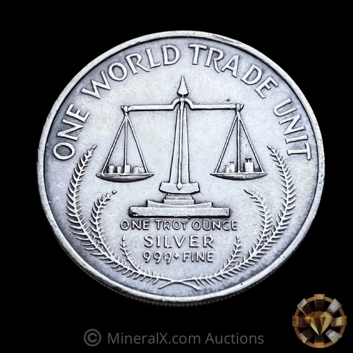 1985 One World Trade Unit 1oz Vintage Silver Coin – MineralX