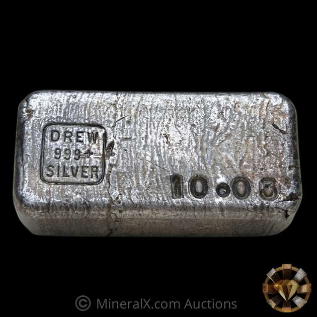 Drew 10.03oz Vintage Poured Silver Bar – MineralX