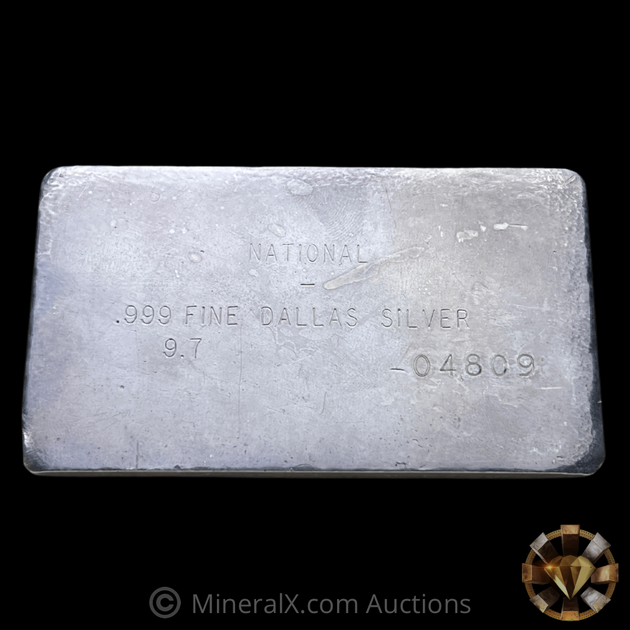 National Dallas 9.7oz Vintage Silver Bar – MineralX