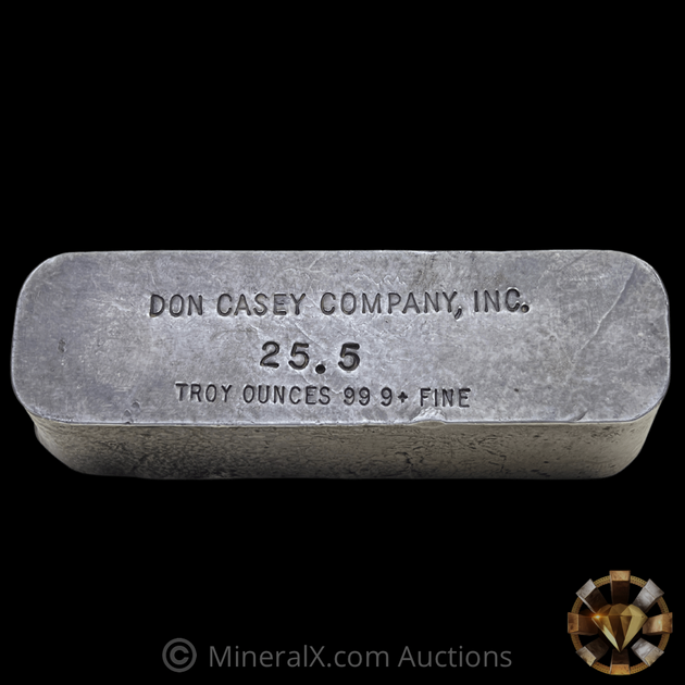 Don Casey Company Inc 25.5oz Vintage Poured Silver Bar – MineralX