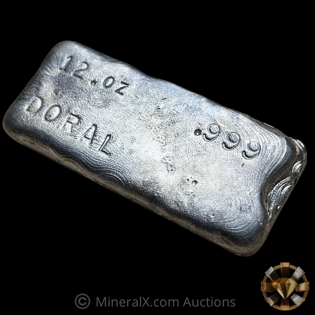 Doral 12oz Vintage Poured Silver Bar – MineralX