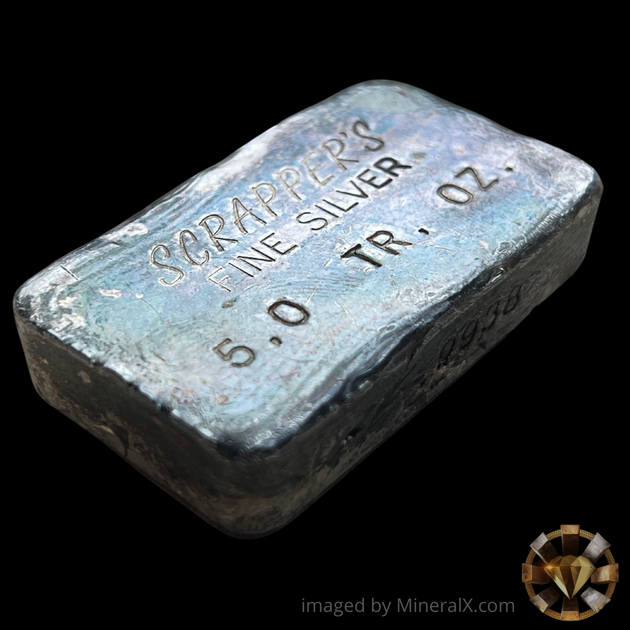 Scrappers 5oz Vintage Poured Silver Bar – MineralX