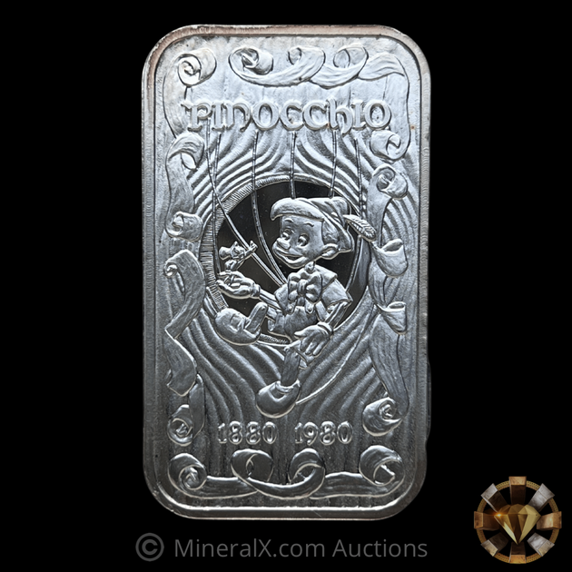Pinocchio 1oz Greathouse Productions Vintage Silver Art Bar – MineralX