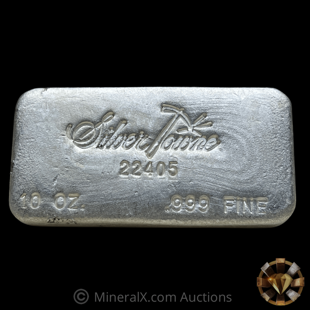 Silvertowne 10oz Vintage Poured Silver Bar – MineralX