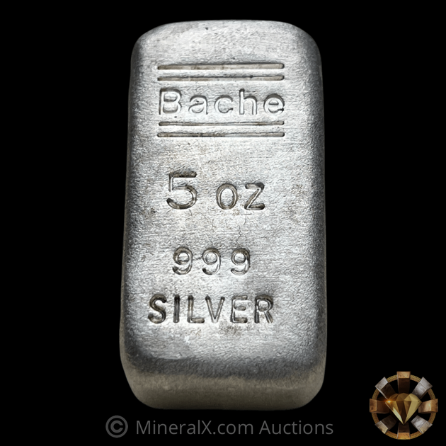 Bache 5oz Vintage Poured Silver Bar – MineralX