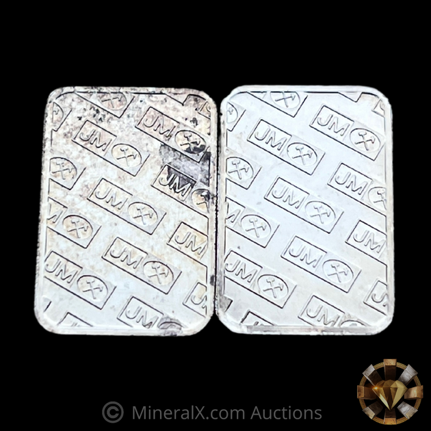 x2 Johnson Matthey JM 1g Vintage Pressed Silver Bars (2g Total) – MineralX