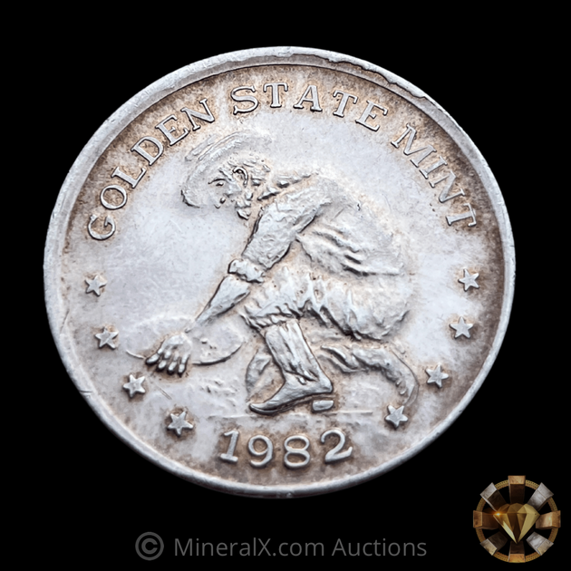1982 Golden State Mint GSM 1oz Vintage Silver Coin – MineralX