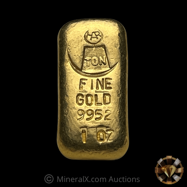 Harrington 1oz Vintage Poured Gold Bar – MineralX