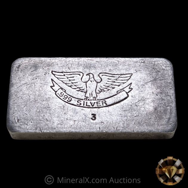 Fosters 3oz Vintage Silver Bar – MineralX