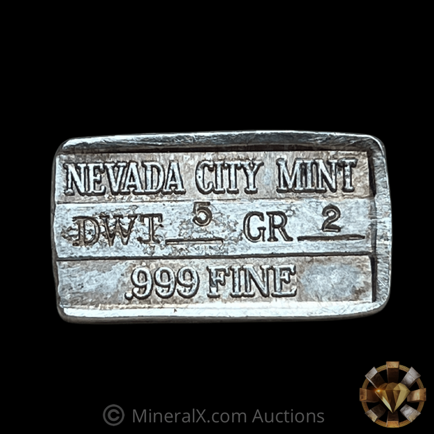1985 Nevada City Mint #1 Vintage Silver Bar – MineralX